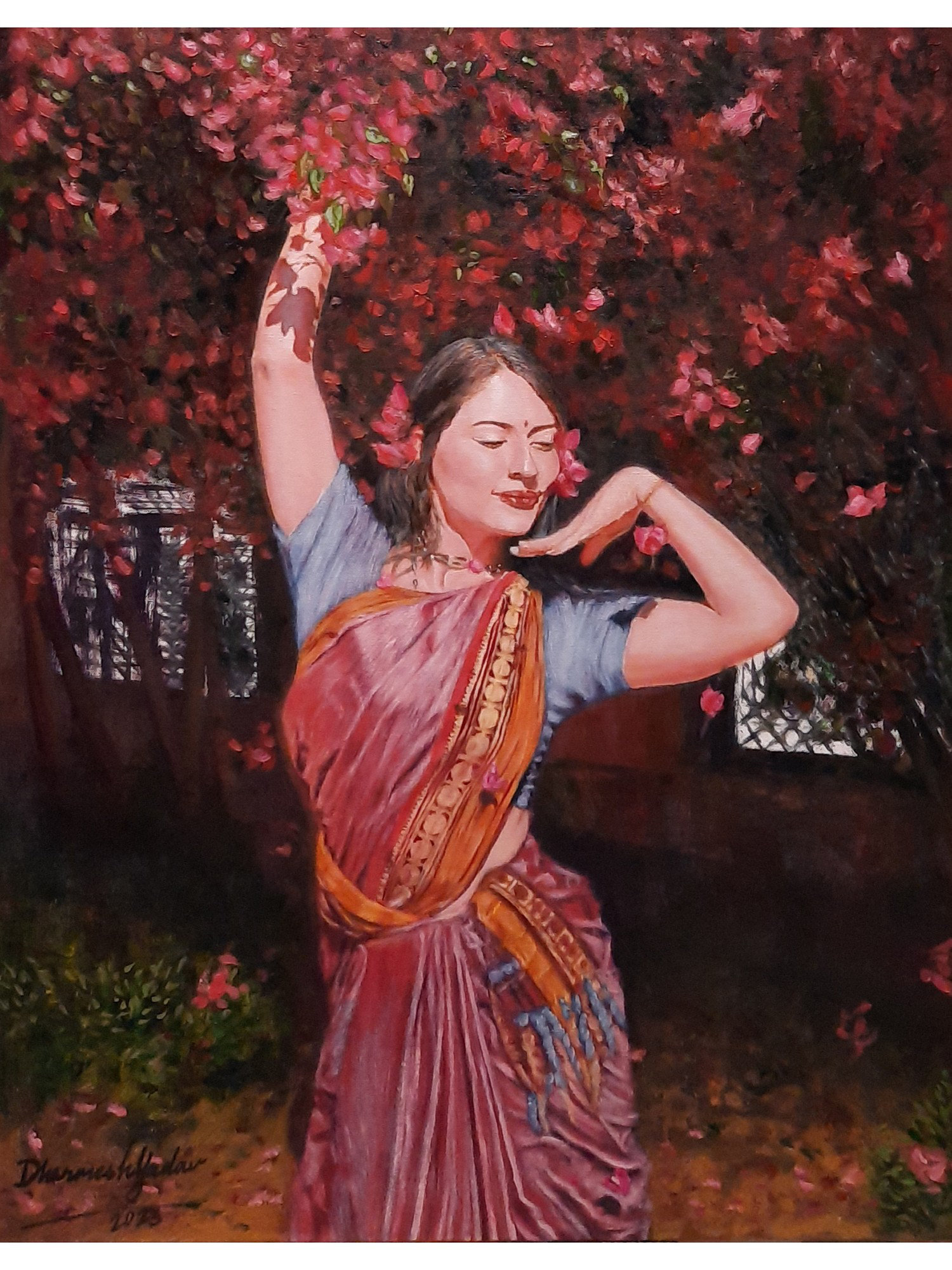 Exotic India Devotee In Vrindavan | Oil On Canvas | By Dharmesh Yadav | Wayfair